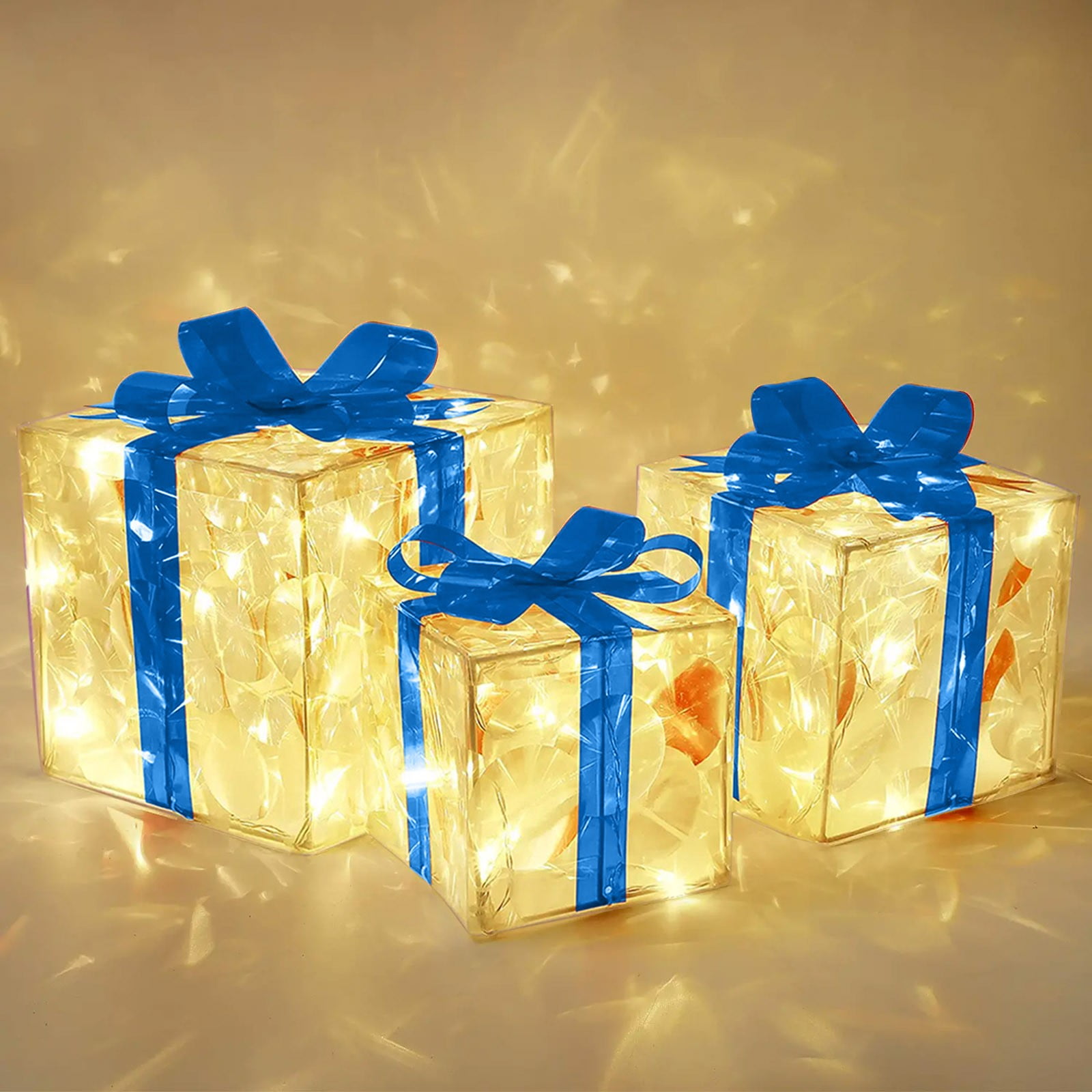 Christmas Decorations Indoor Christmas lights Gift Box Ornament with ...