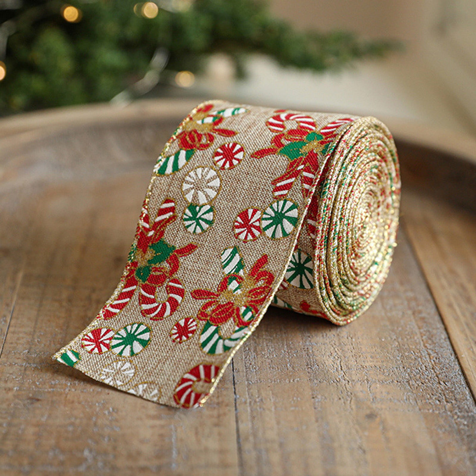 Christmas Decorations Indoor Outdoor Clearance Wired Edge Ribbons ...