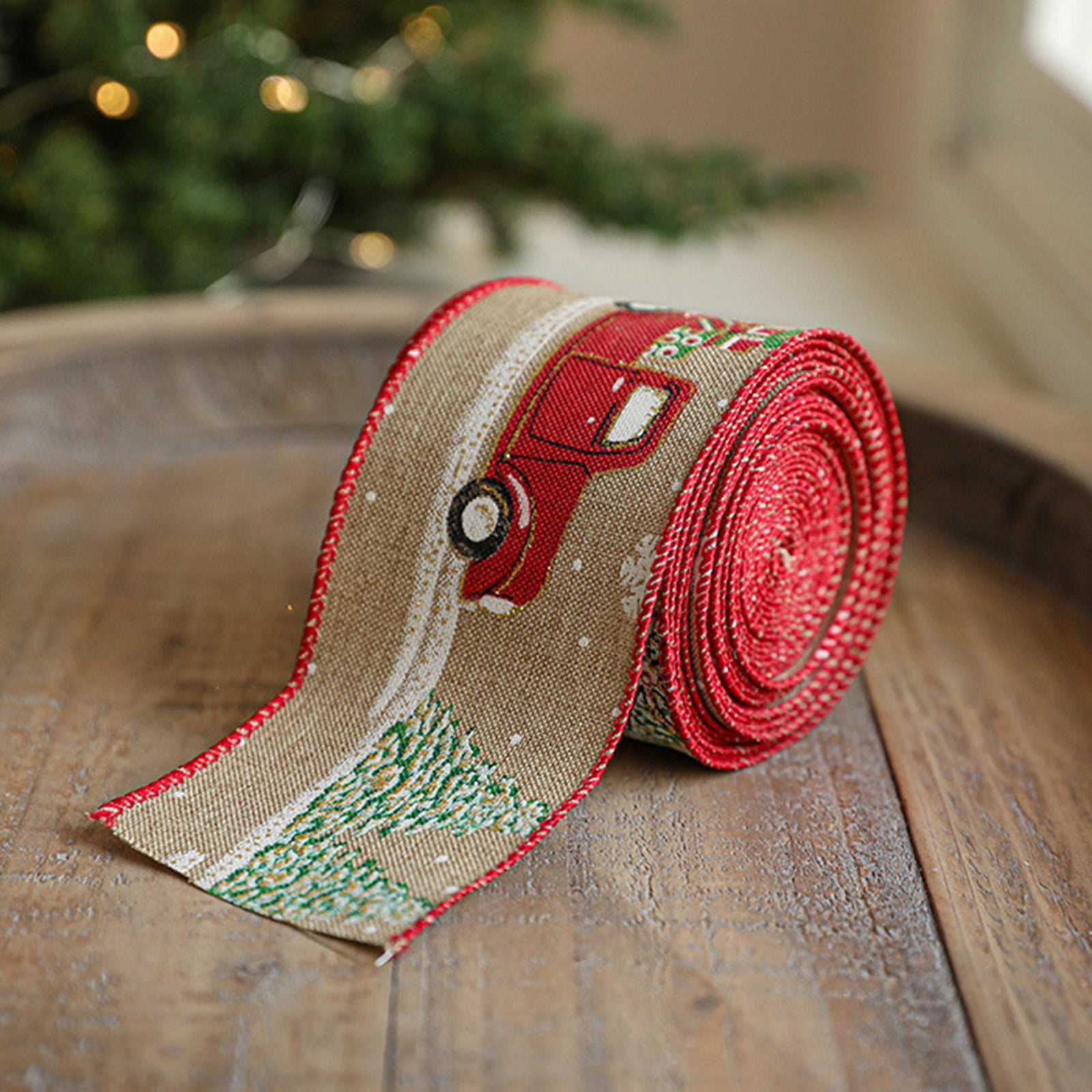 Christmas Decorations Indoor Outdoor Clearance Wired Edge Ribbons ...
