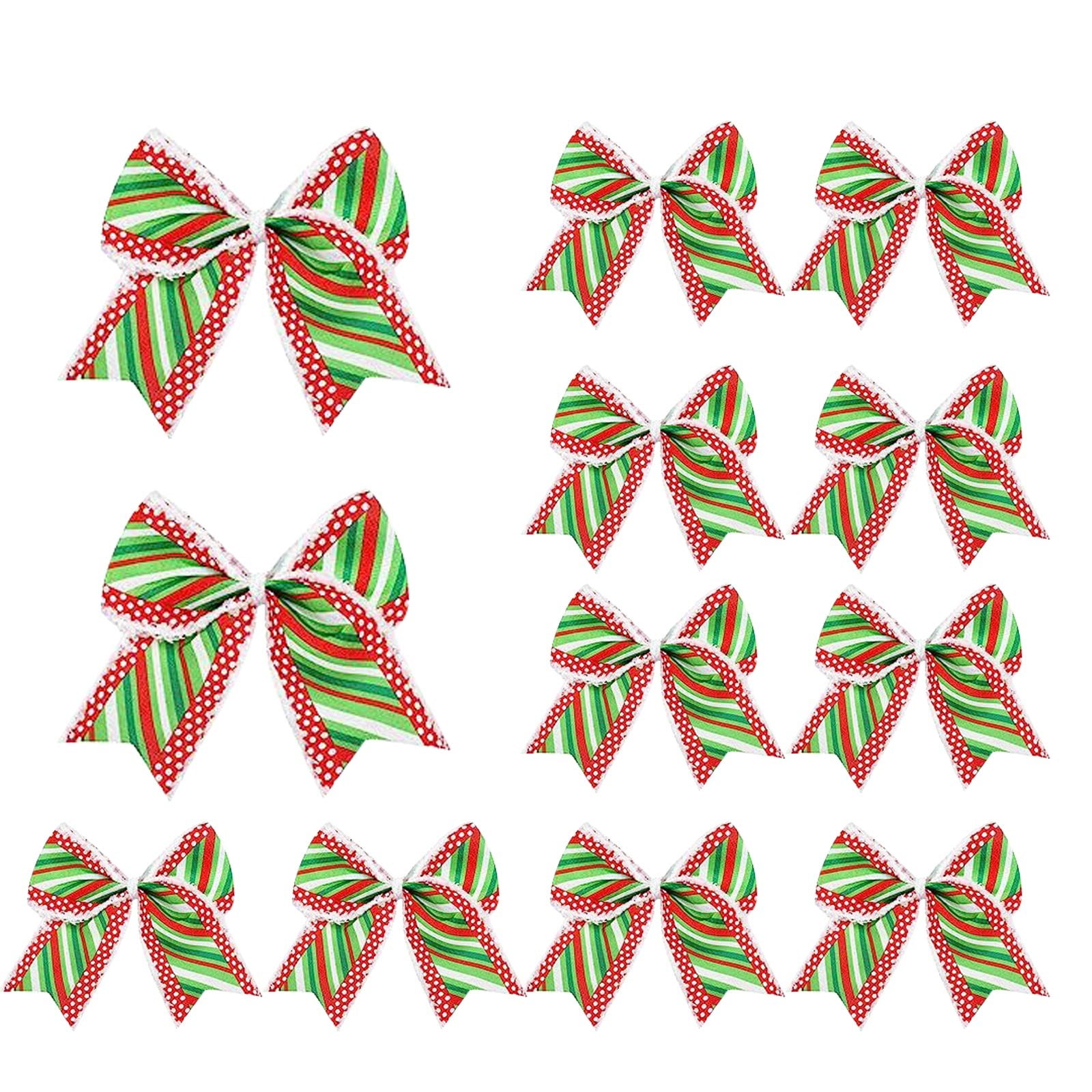 Christmas Decorations Large 12pcs Christmas Tree Bows Ornaments 6 Inch