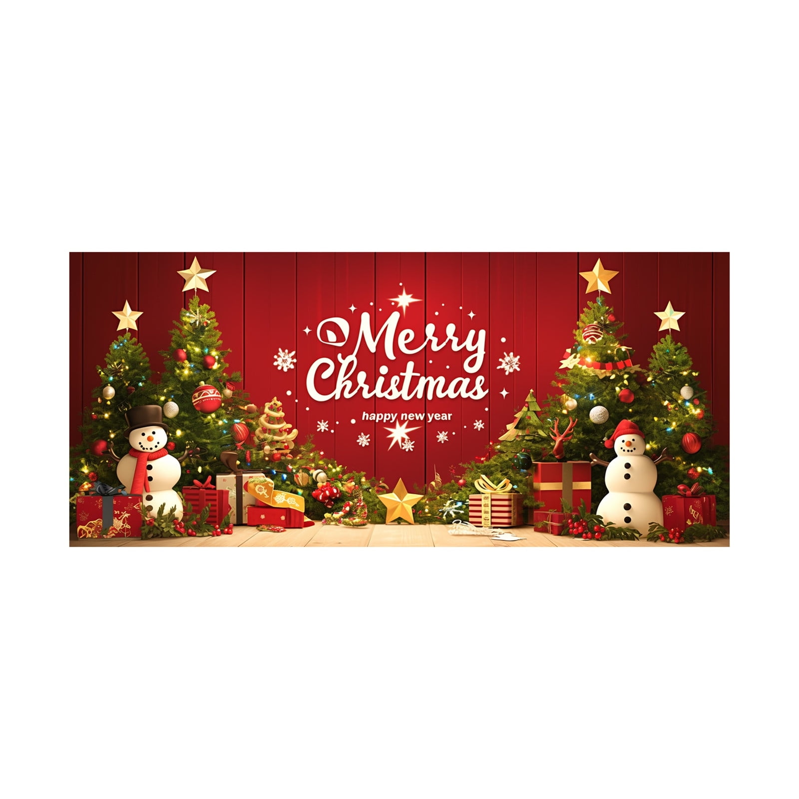 Christmas Decorations Large Banner for Outdoor Indoor Holiday Festive ...