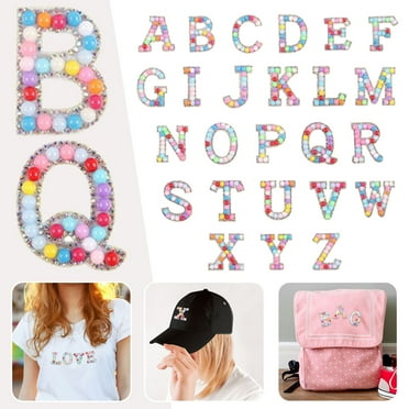 Farfi 2Pcs DIY Handmade Patch Decor Fabric Adorable English Letter ...