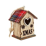 Christmas Decorations Ornaments Magenta House Wooden House Pendants ...