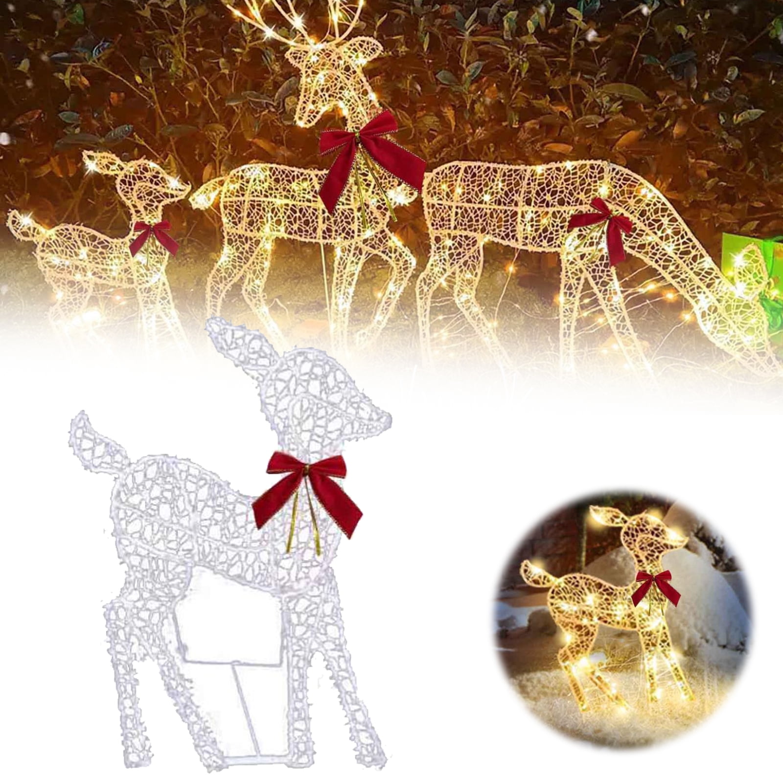 Christmas Decorations Outdoor, Light Up Reindeer Christmas Decoration ...