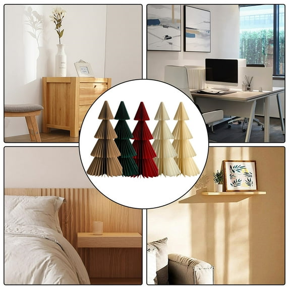 Christmas Decorations, Paper Christmas Tree Ornaments, 3D Honeycomb ...