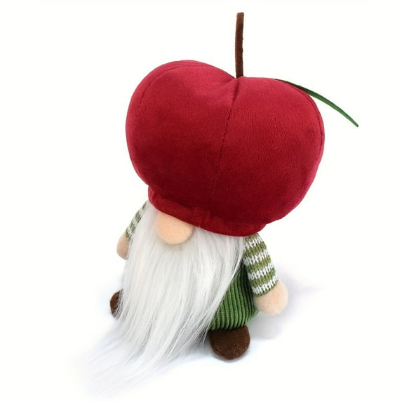 Rustic Red apple Gnome Doll, Polyester Festive Decor, No-Face Plush Toy ...