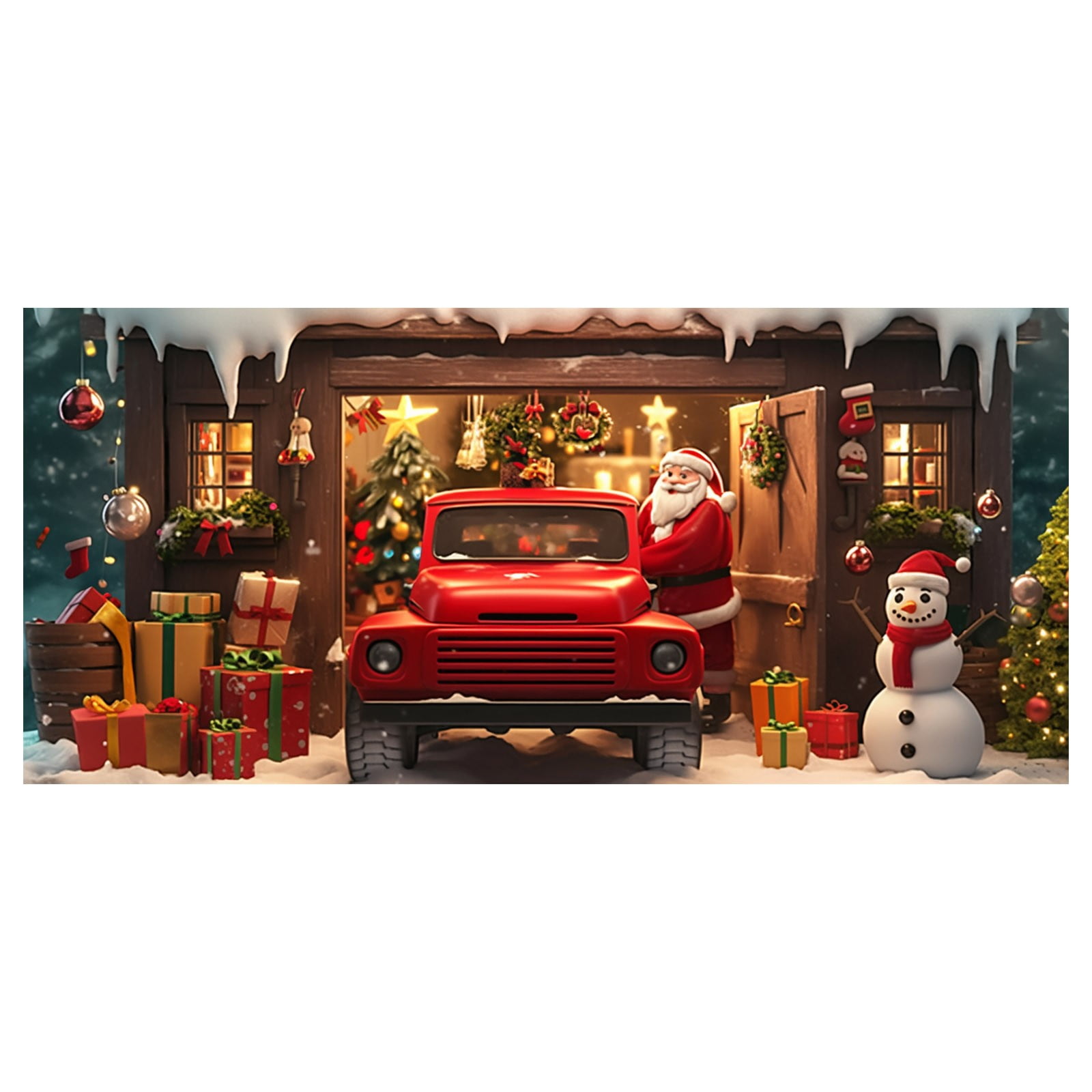 Christmas Decorations, Snowman Garage Door Banner Merry Garage Door ...