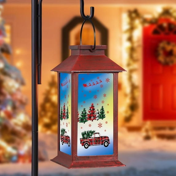 Christmas Decorations,Solar Lanterns with Christmas Tree Outdoor ...