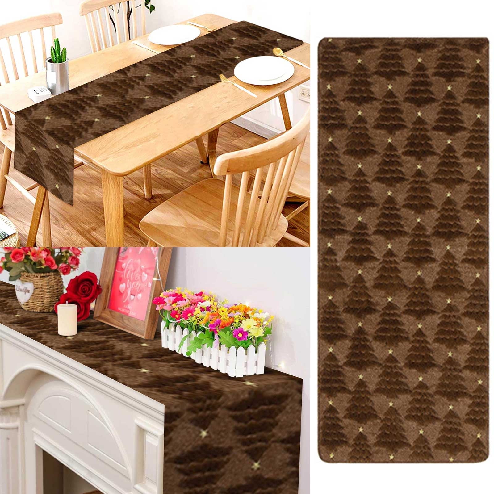 Christmas Decorations, Star Runner Linen Atmosphere Decorative Cloth ...