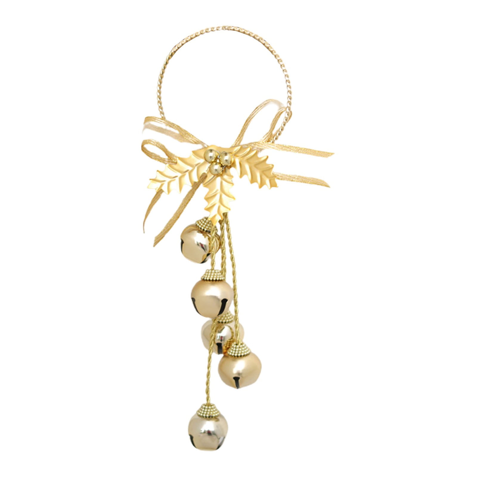Christmas Decorations Velvet Bow with Bells– Rustic Hanging Bells for ...