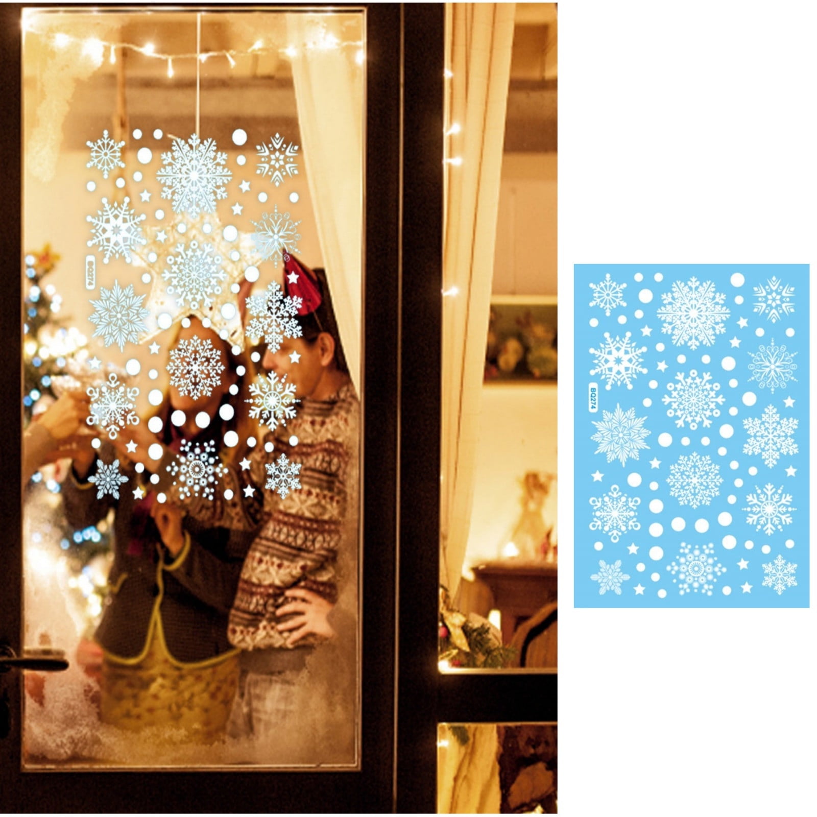 Christmas Decorations, Window Stickers Decals Holiday Window Clings for ...