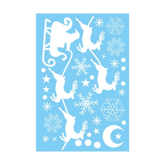 Christmas Decorations Winter Snow House Static Stickers, Shopping Mall ...