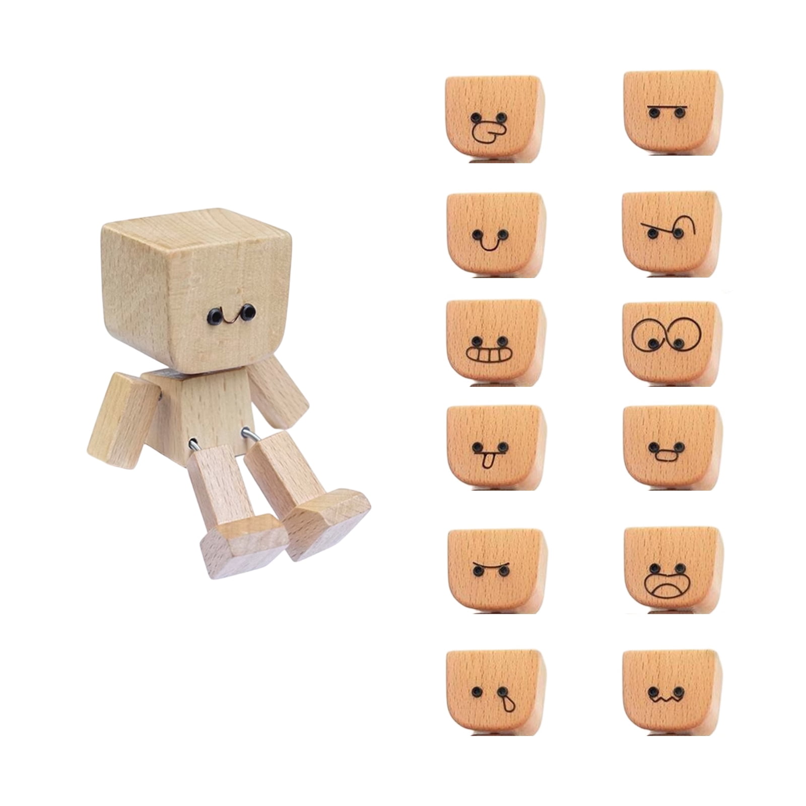 Christmas Decorations Wooden Wobbler Figure, Quirky Animated Sculpture ...