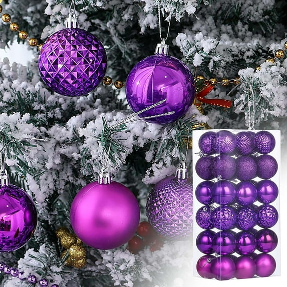Christmas Decorative Ball Ornaments Set | Electroplated Multicolor ...