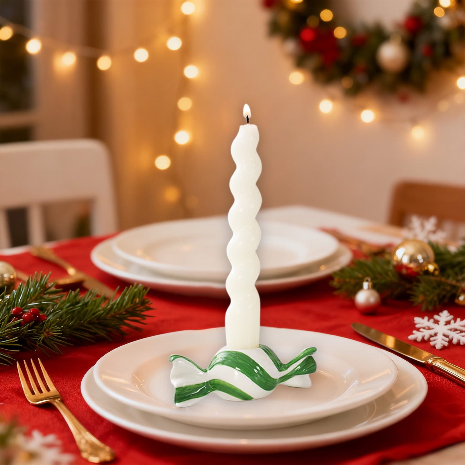 Christmas Decorative Candles Base, Candle Holder Stand for Christmas ...