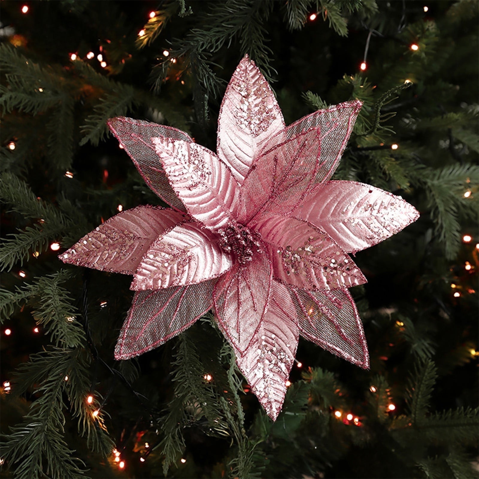 Christmas Decorative Flower Arrangement | 29cm Cloth Ornament | Durable ...