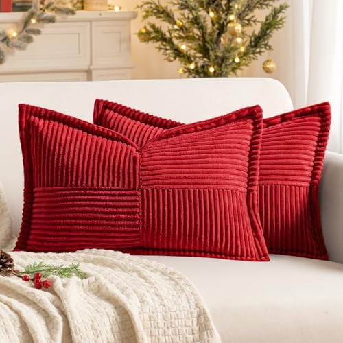 Christmas Decorative Lumbar Throw Pillow Covers for Couch Bed ...