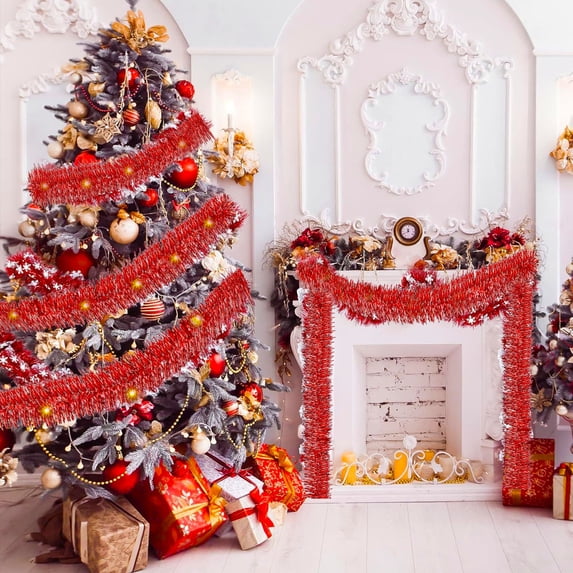 Christmas Decorative Ribbon Strip | 5M Colorful Wool-like Plastic ...