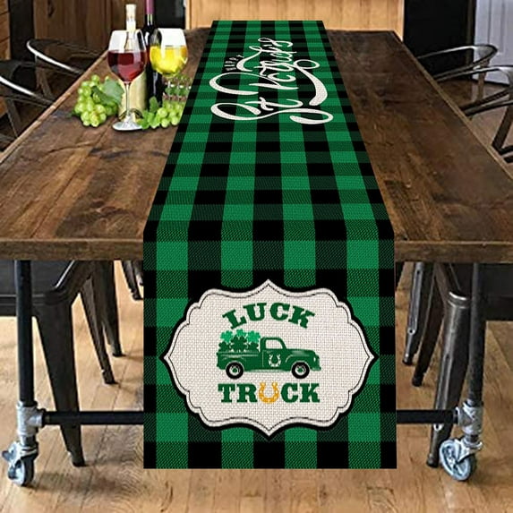 Christmas Decorative Table Banner,Irish Festival Table Runner Linen ...