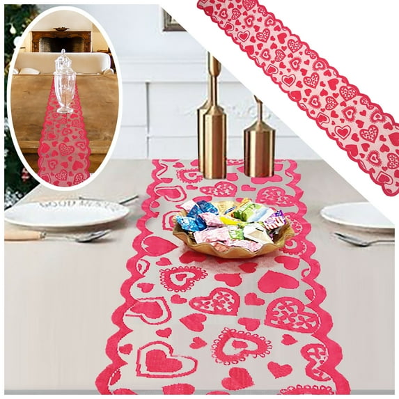 Christmas Decorative Table Banner,Love Heart Flag Wedding Decoration ...