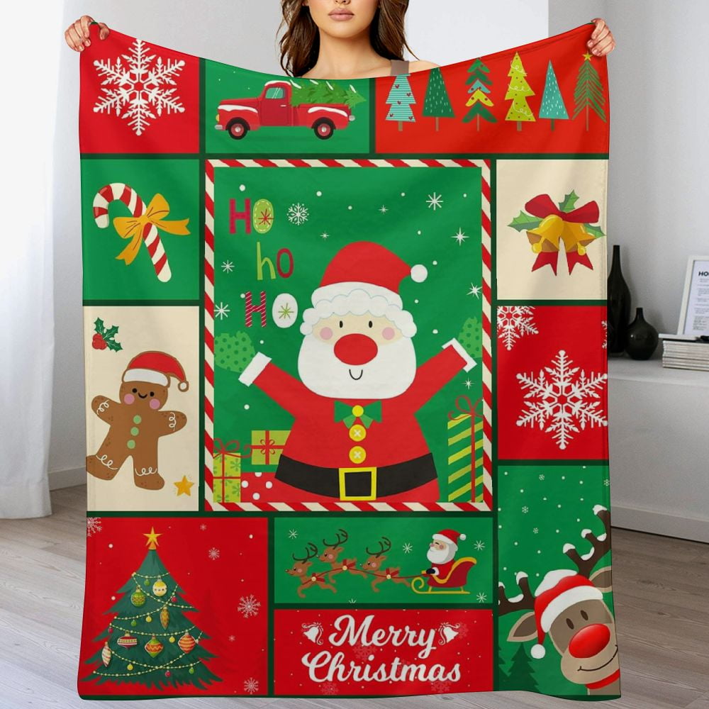 Christmas Decorative Throw Blanket Red Green Plaid Throw Blanket for ...