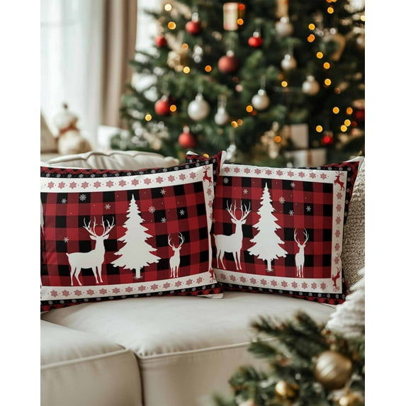 Christmas Decorative Throw Pillow Covers 12x20 Inch Set of 2 Christmas ...