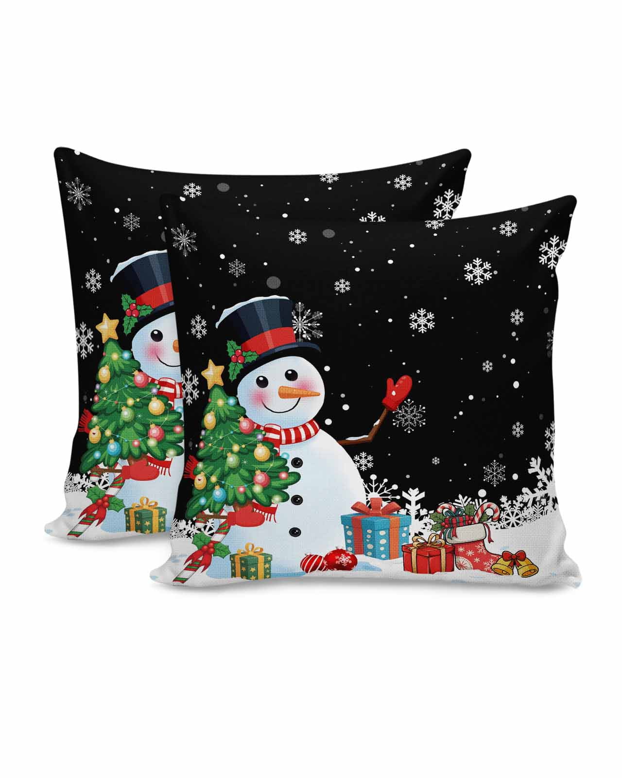 Christmas Decorative Throw Pillow Covers 16x16 Inch Set of 2 Christmas ...
