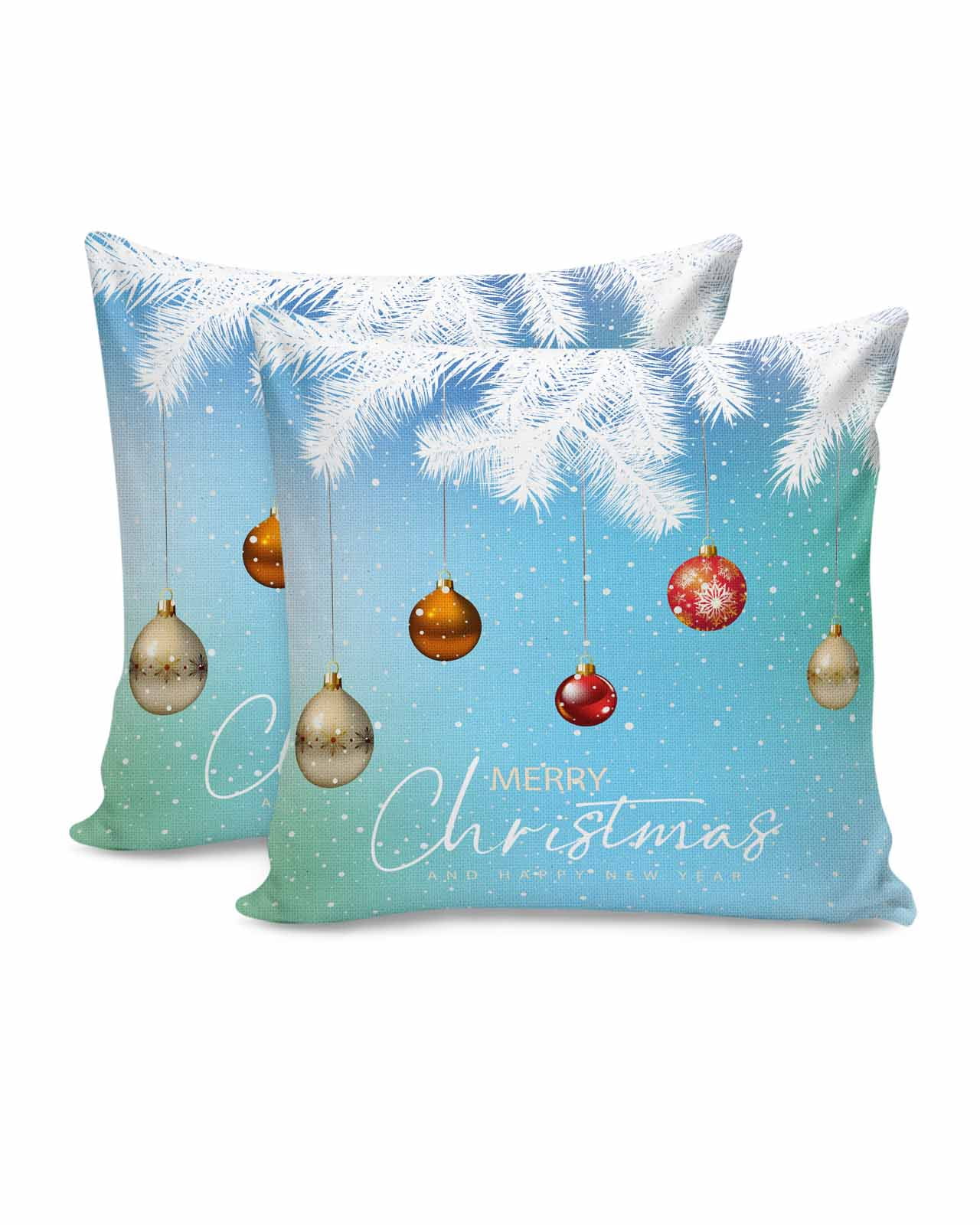 Christmas Decorative Throw Pillow Covers 18x18 Inch Set of 2 Christmas ...