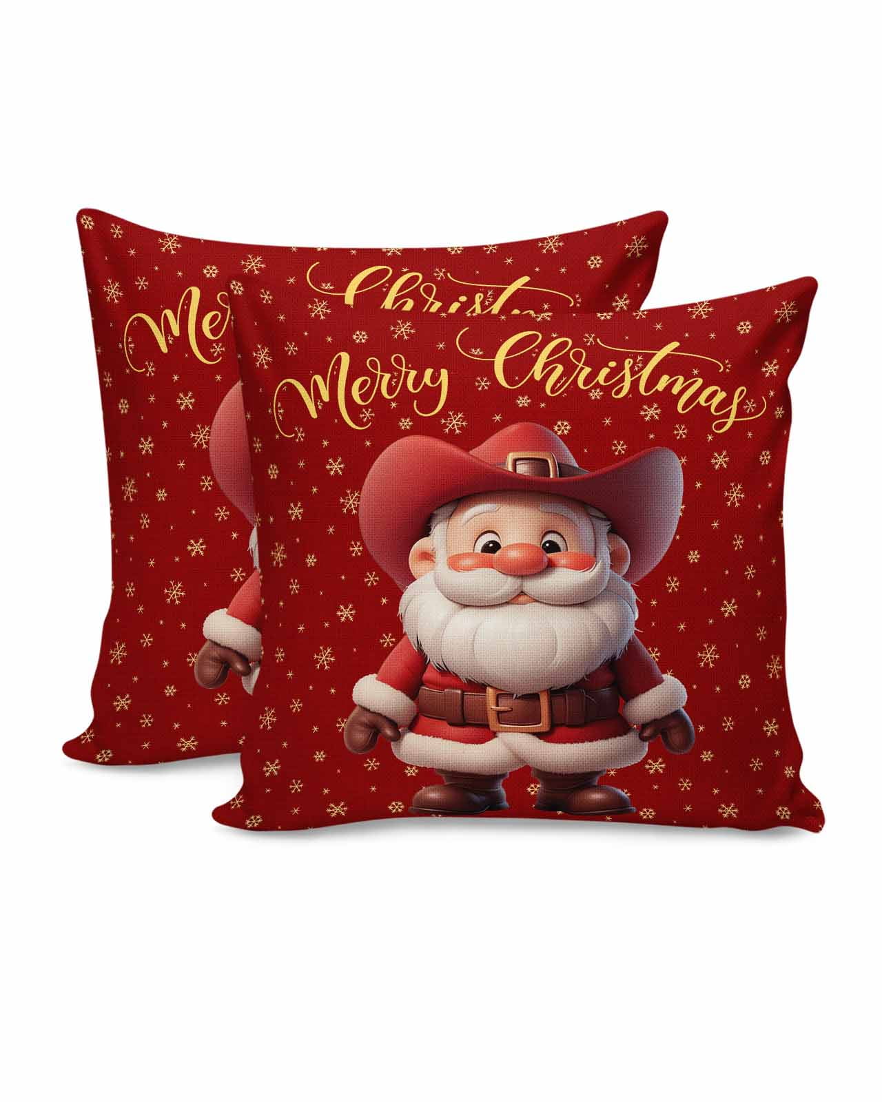 Christmas Decorative Throw Pillow Covers 18x18 Inch Set of 2 Western ...