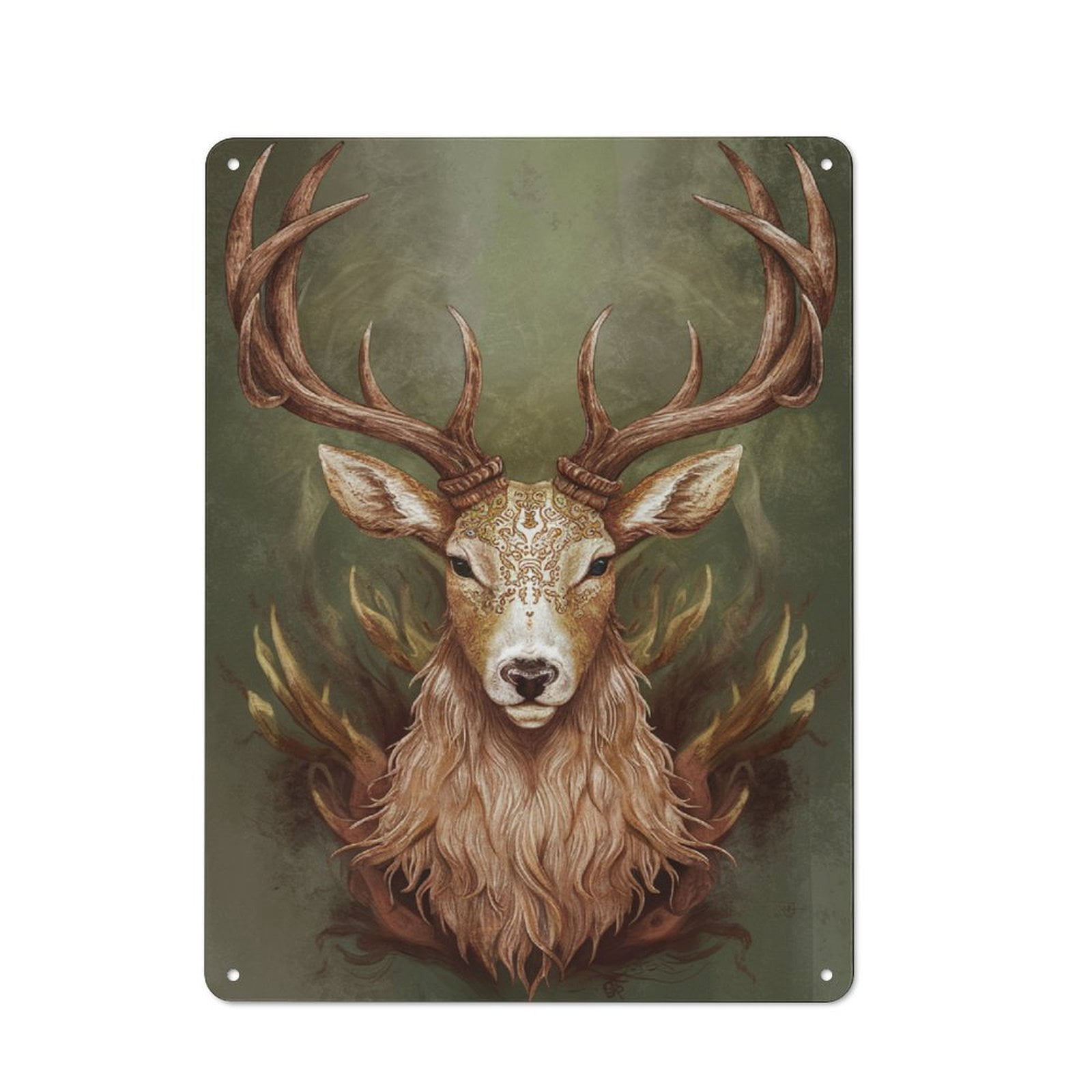 Christmas Deer 2 Metal Tin Sign - Durable Aluminum Wall Art for ...