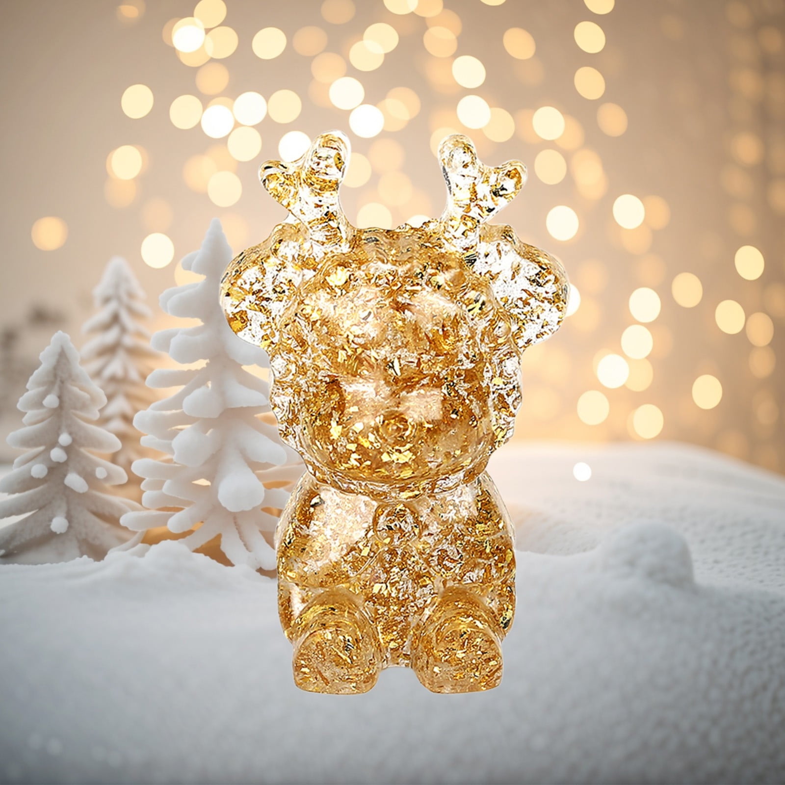 Christmas Deer Desktop Ornaments Resin Craft for TV Cabinets Coffee ...