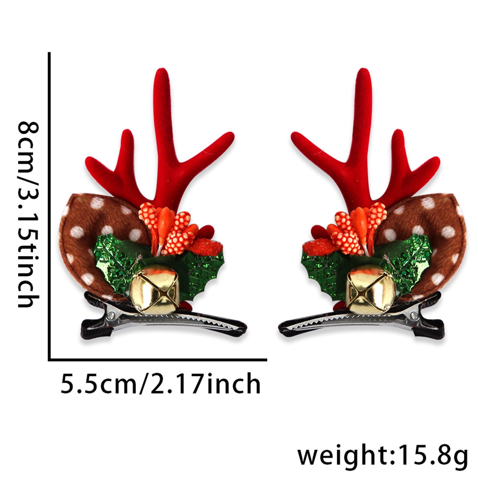 Christmas Deer Hair Clip, Reindeer Antlers Headband, Cute Deer Ears ...