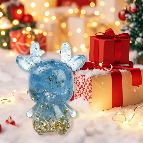 Christmas Deer Ornament Desktop Decor Resin Figure for Home Office TV ...