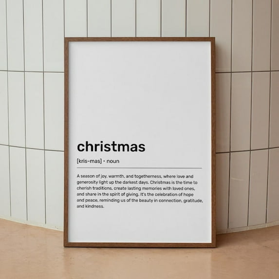 Christmas Definition Poster: Holiday Wall Art - Wall Art Print, 12x18 ...