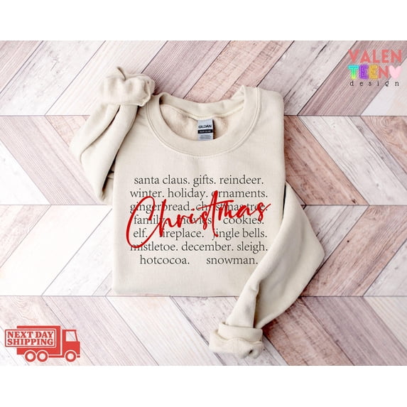 Christmas Definition Sweatshirt – Trendy Holiday Sweater - Walmart.com