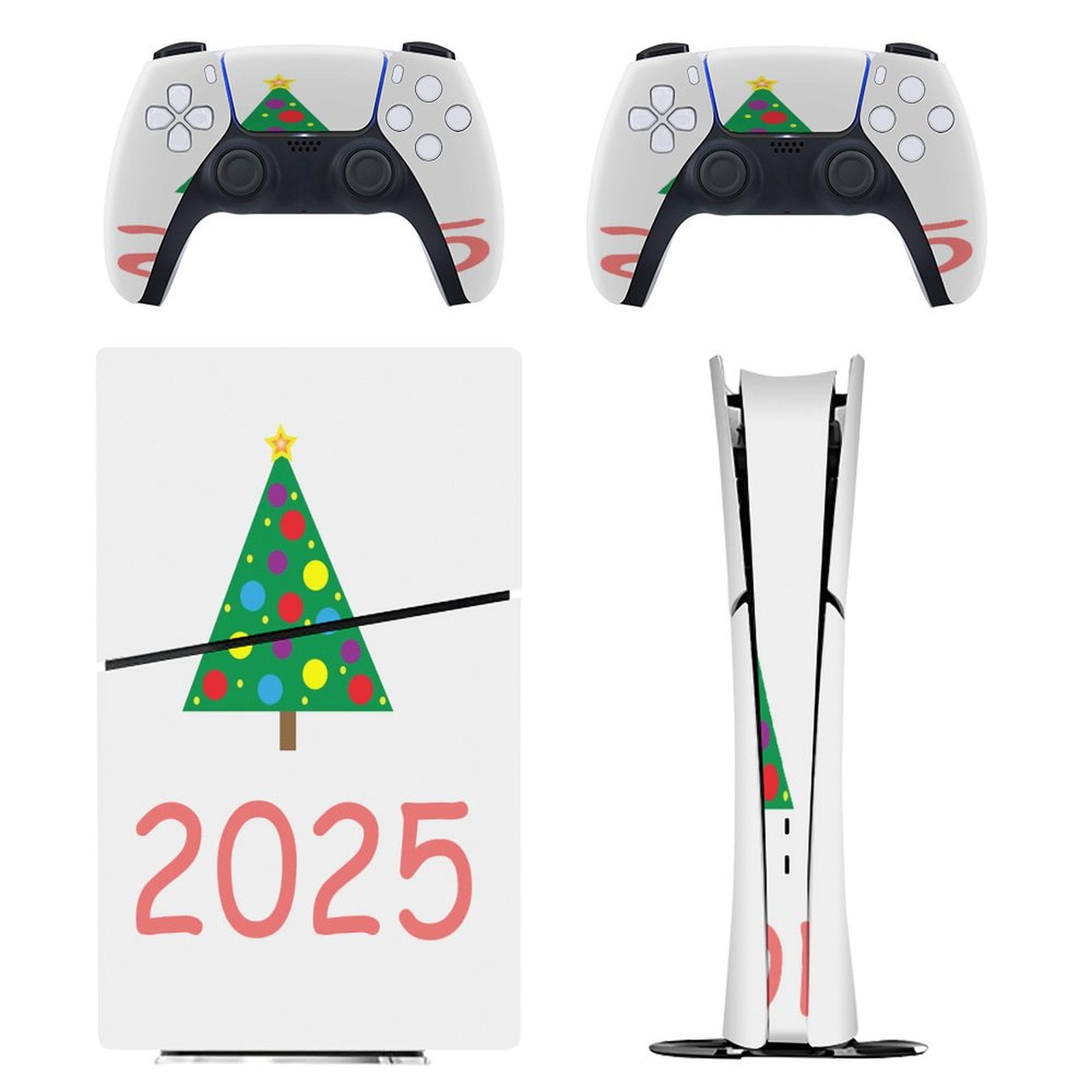 Christmas Design 2025 PS5/PS5 Pro/PS5 Slim Digital Disc Skin Sticker For Console And Controller ...