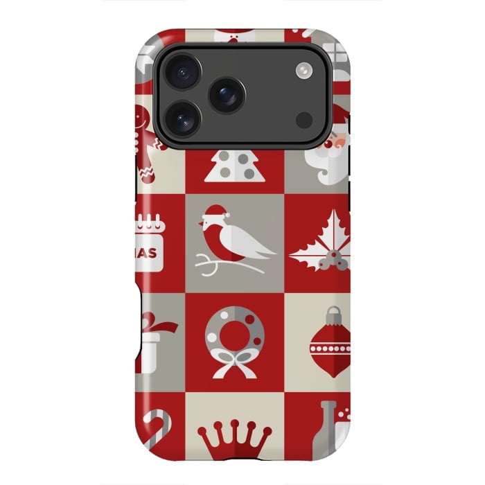 Christmas Design Icons Festive Holiday Illustration iPhone Case for ...