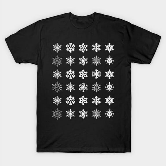 Christmas Design Tee Falling Snowflakes Grid Holiday Design, H24959 T ...