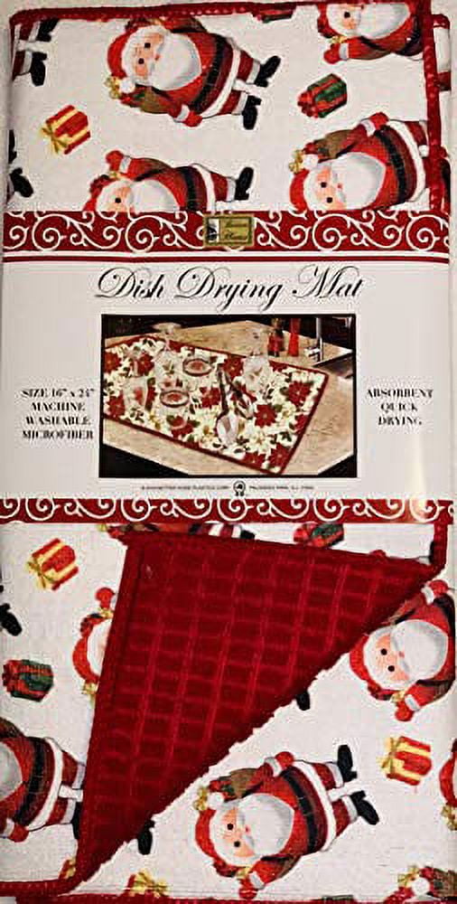 Walmart Christmas Kitchen Holiday Counter Washable Microfiber Dish ...