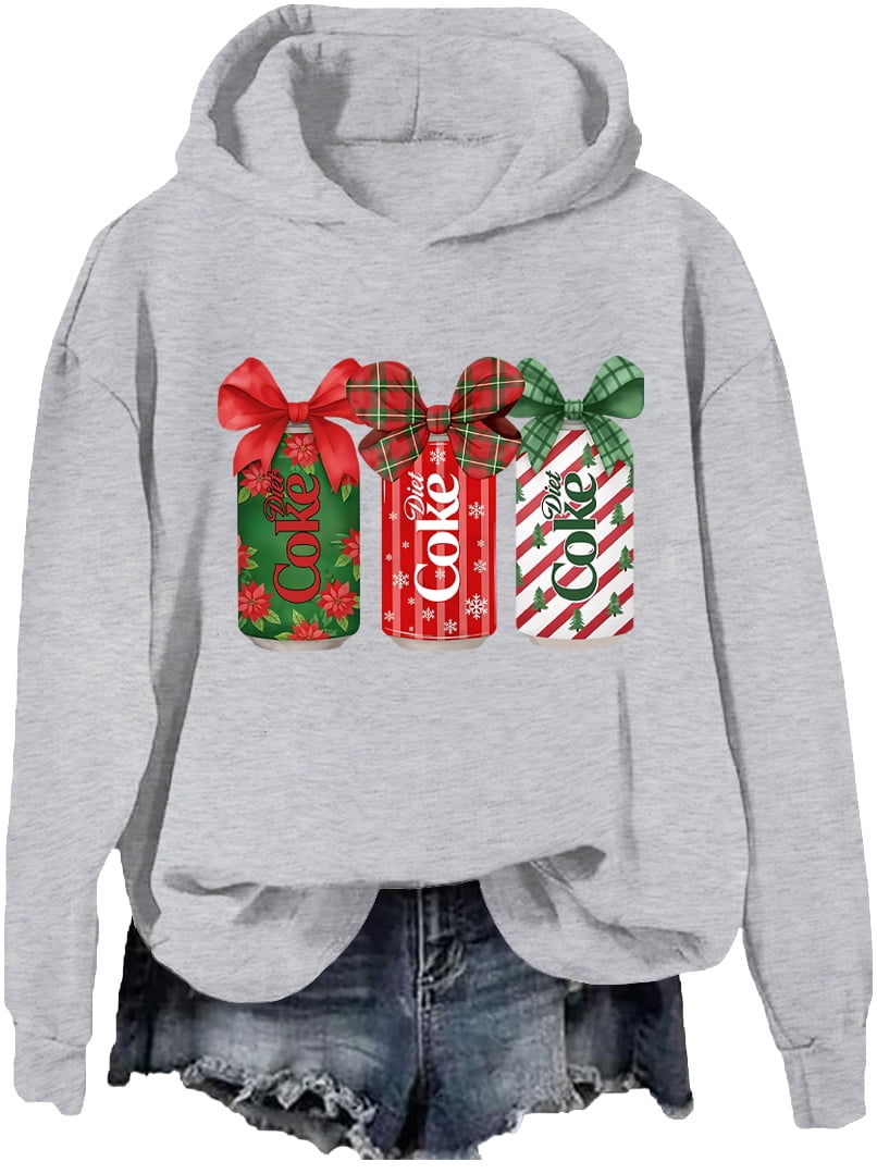 Christmas Diet Coke Hoodie Coquette Bow Diet Coke Sweatshirt Merry ...
