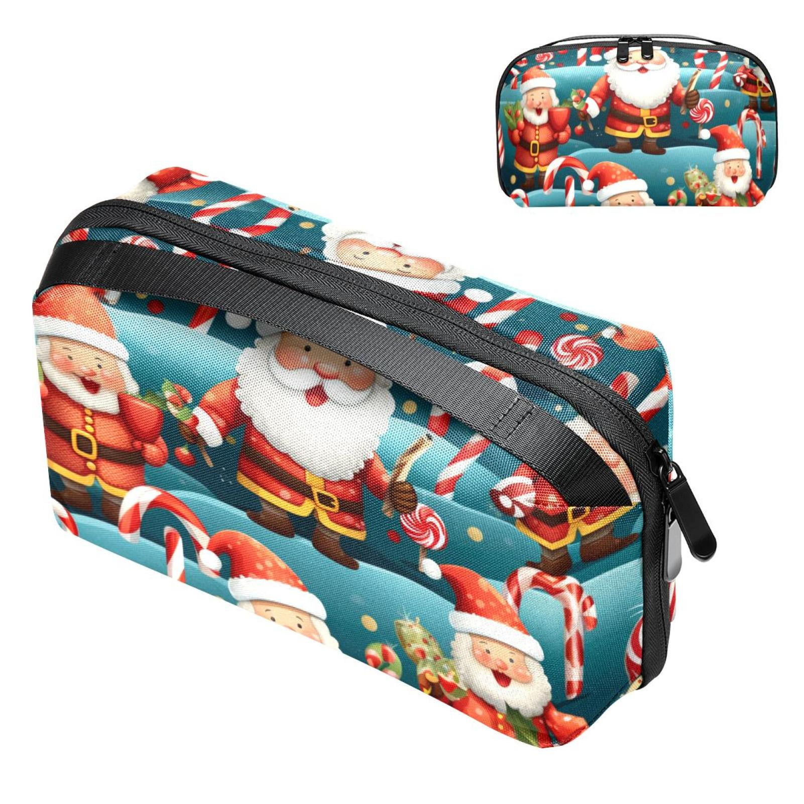 Christmas Digital Bag Organizer Travel Case with Oxford Fabric ...