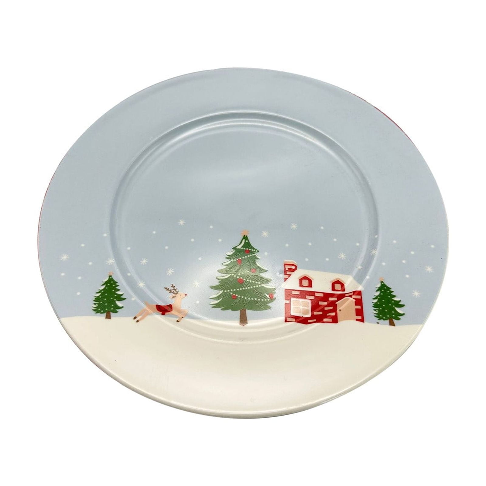 Christmas Dinner Plates, 7.87 Inch Ceramic Plates, Festive Holiday ...