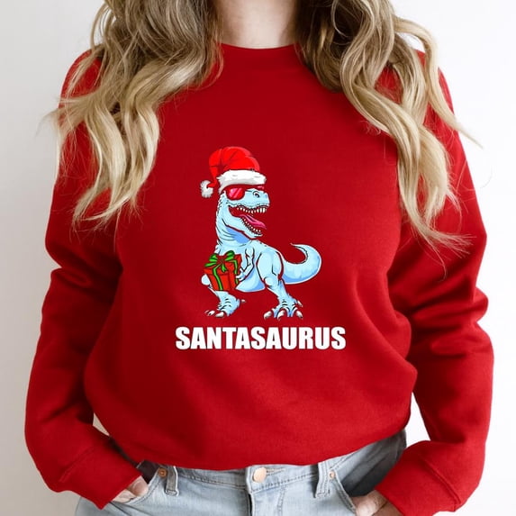 Christmas Dinosaur St. Nick Claus Funny Christmas T-Rex Pajama Holiday ...