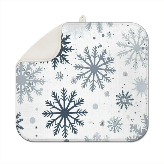 Christmas Dish Drying Mat 16x18 Inch, Ultra Absorbent Microfiber Dish ...