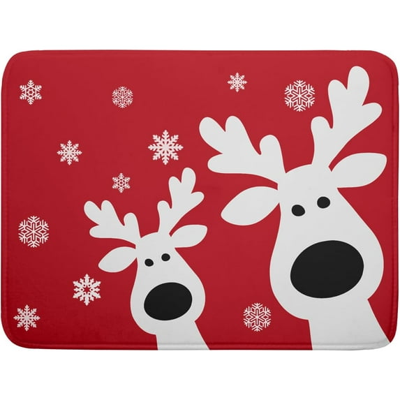 Christmas Dish Drying Mat for Kitchen Counter Cute Reindeer Winter ...
