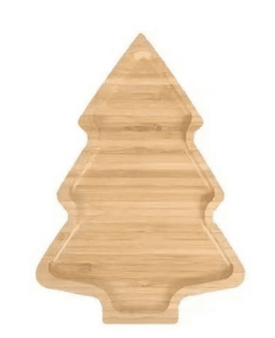 Christmas Dishes Christmas Tree Shaped Wooden Appetizer Tray Wood Candy ...