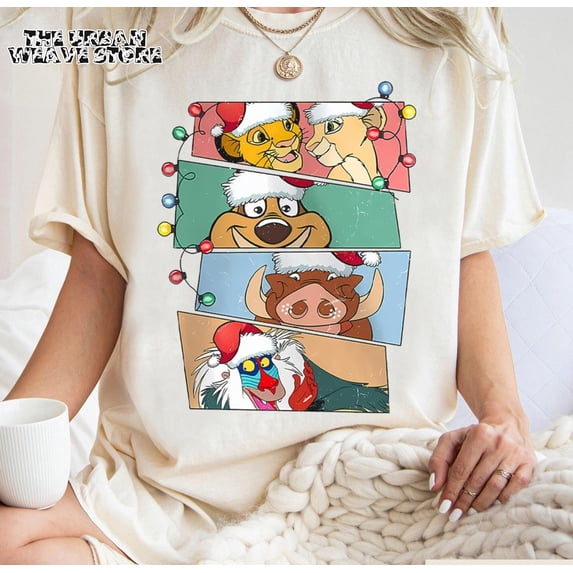Christmas Disney Lion King Character Shirt Simba Timon Pumbaa Rafiki ...