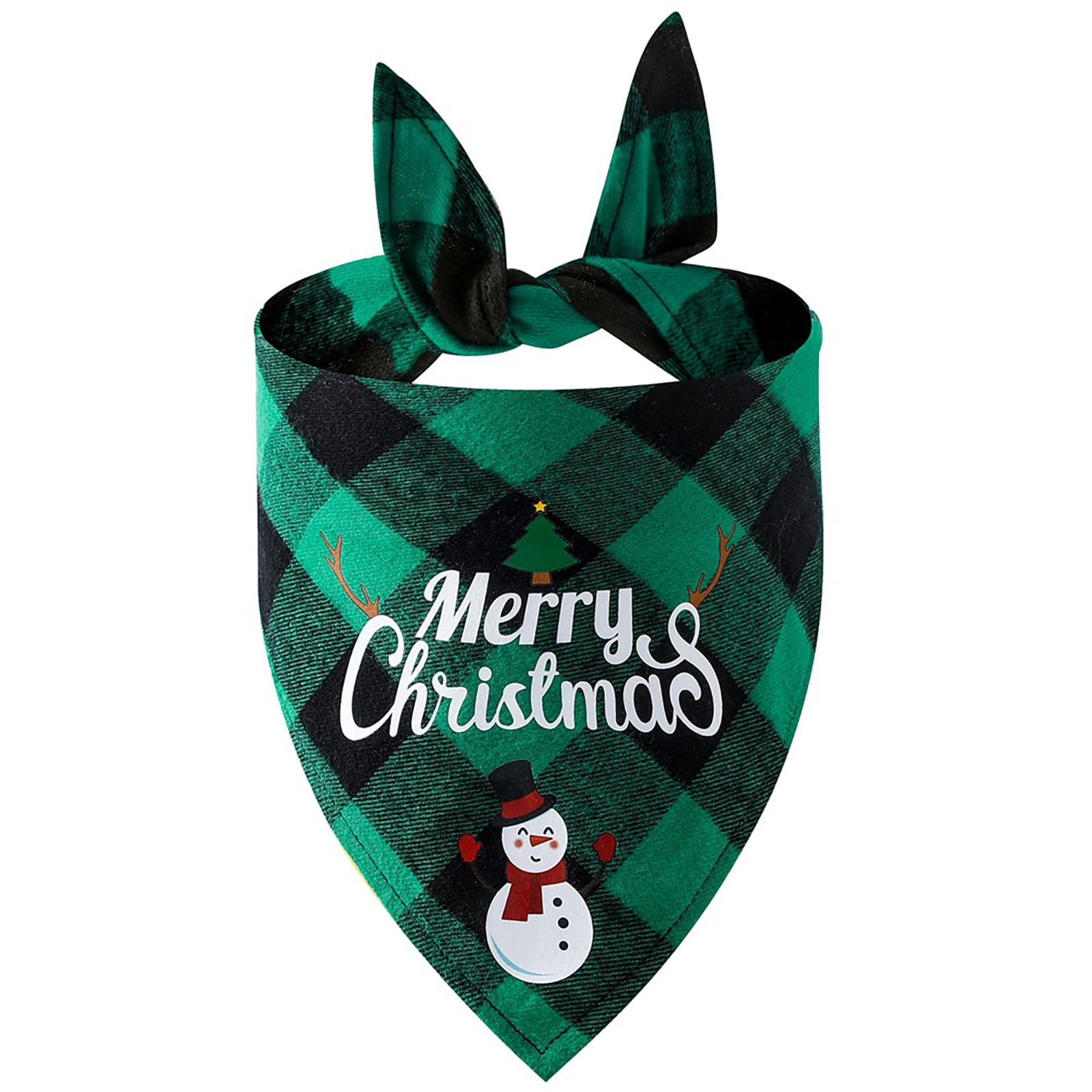 Christmas Dog Bandana Classic Dog Chain with Name Triangle Christmas ...