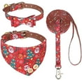 Christmas Dog Collar and Leash Set - Adjustable Collars with Bow Tie ...