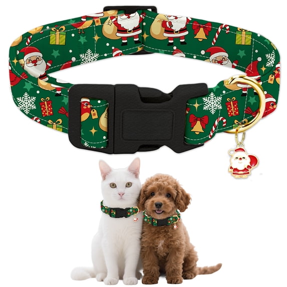 Christmas Dog Collar Santa Claus Puppy Collar Gift Adjustable Pet ...